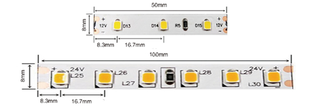 DC 12V 24V 300LEDs SMD 2835 Flexible LED Strip Tape Light - Buy 2835 ...