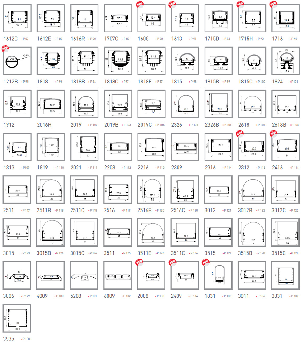 1616 Corner Angular LED Aluminum Profile for LED Strip Lights from ...